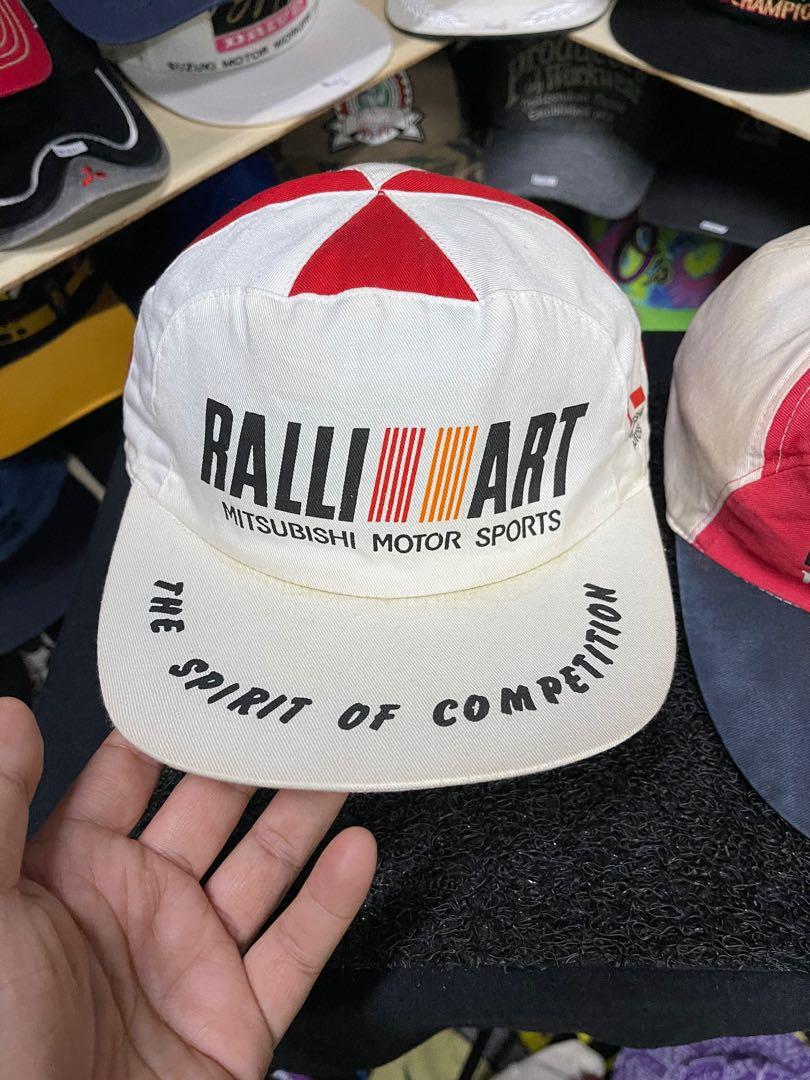 Combo Vintage Ralliart Mitsubishi Motor Cap ralli art rare race car ...
