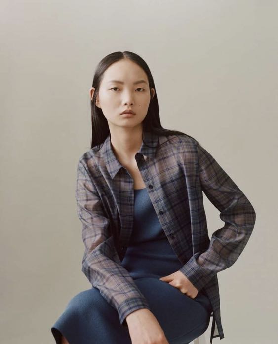 COS Check Shirt, Women's Fashion, Tops, Blouses on Carousell