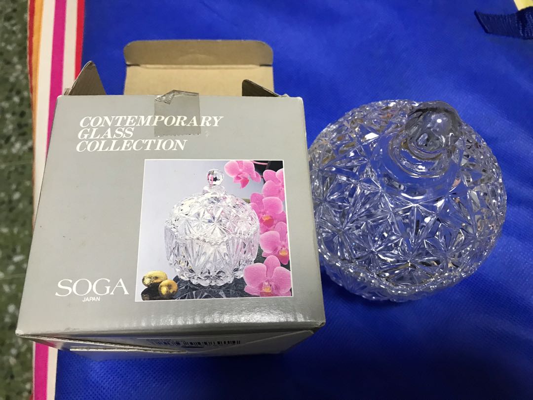 Crystal Glass container, Furniture & Home Living, Kitchenware ...
