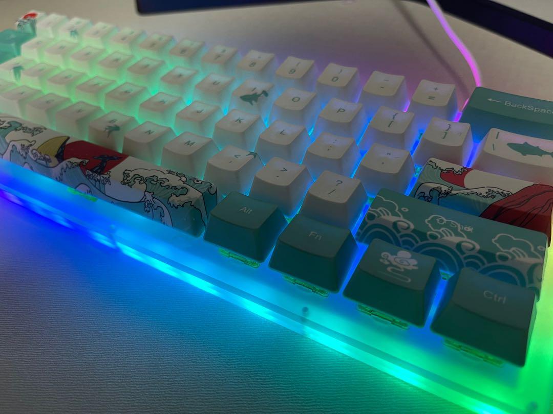 Custom modded k61 mechanical keyboard with underglow, Computers & Tech ...