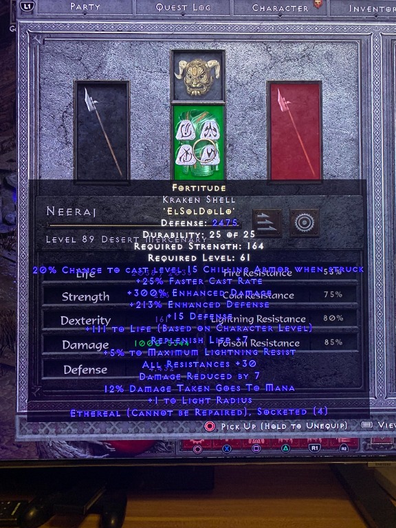 D2R Perfect Eth Gear Mercs (Fortitude and Andariel), Video Gaming ...