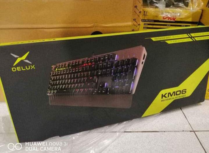 Delux Mechanical Keyboard 18 RGB Backlight Mode (KM06) Black/Grey ...