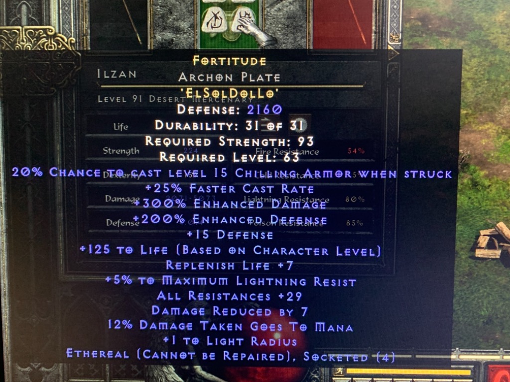 Diablo 2 resurrected Fortitude runeword El Sol Dol Lo, Video Gaming ...