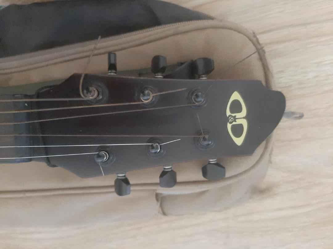 DND Django JR Acoustic Guitar w/ Preamp + Strap, Capo, Gigbag, Strings ...