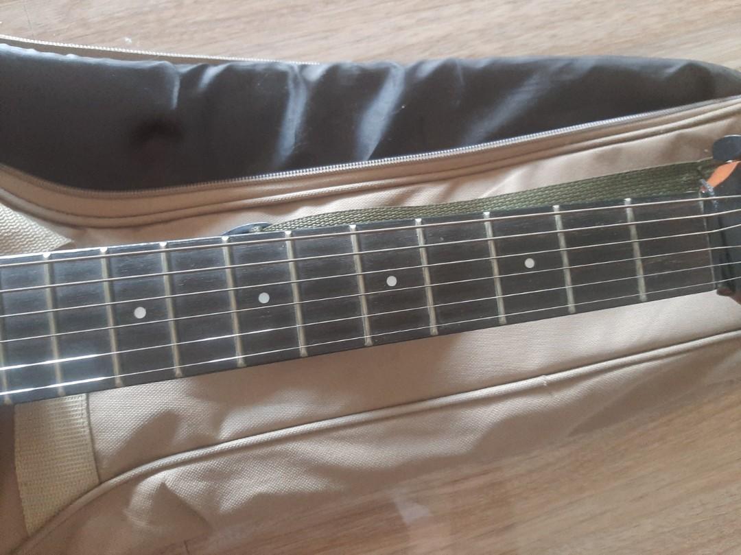 DND Django JR Acoustic Guitar w/ Preamp + Strap, Capo, Gigbag, Strings ...