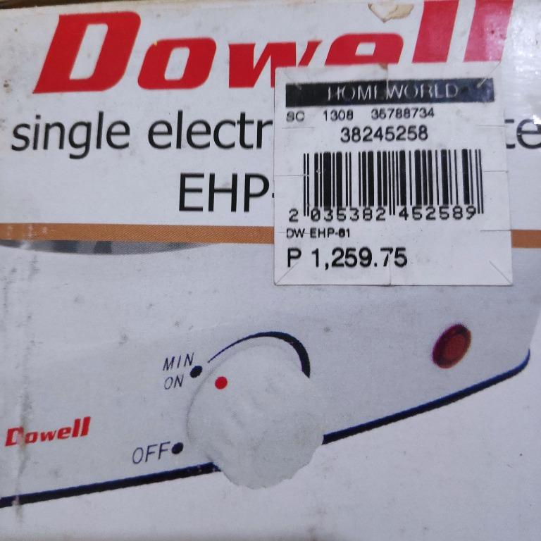 DOWELL EHP-81 Single Electric Hot Plate Stove, TV & Home Appliances ...