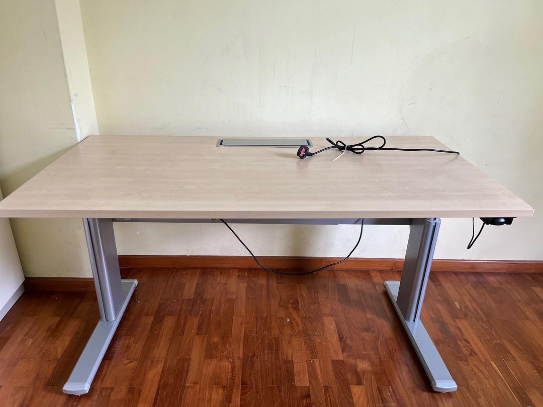 Electronic Height adjusting motorized table, Furniture & Home Living ...