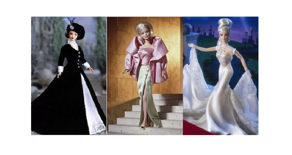 Lot of 3 1996-97 Classique Collection BARBIE 12" Scale Collectible Doll ...