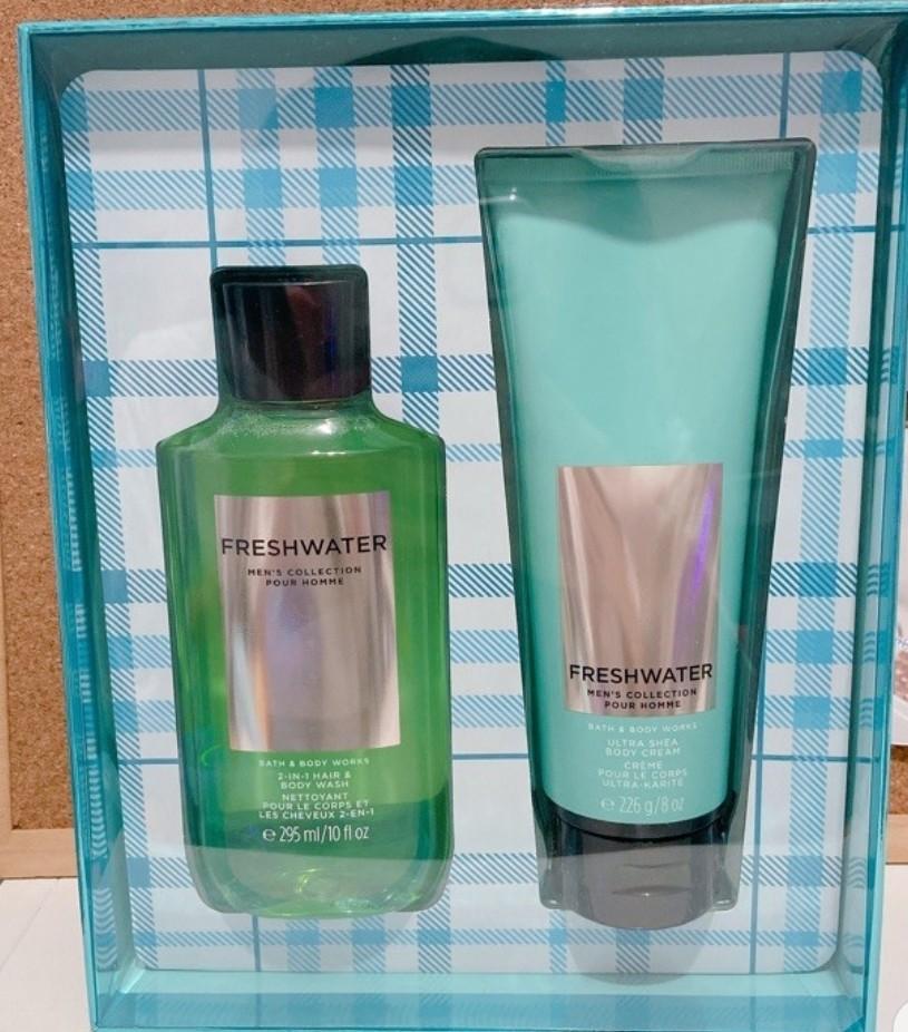 Freshwater body cream and body wash gif set of 2 Men by Bath and Body ...