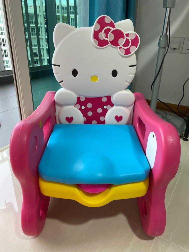 Hello kitty training toilet potty, Babies & Kids, Bathing & Changing ...