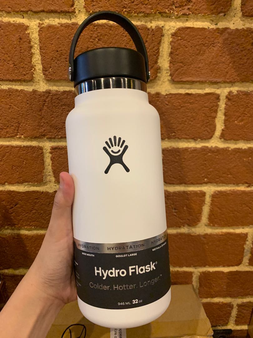 Hydro flask 32 oz white, Furniture & Home Living, Kitchenware ...