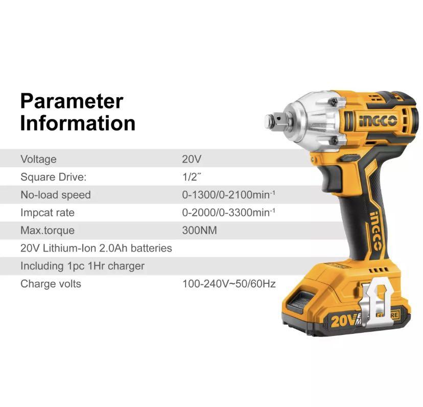 Ingco Impact Wrench, Furniture & Home Living, Home Improvement ...