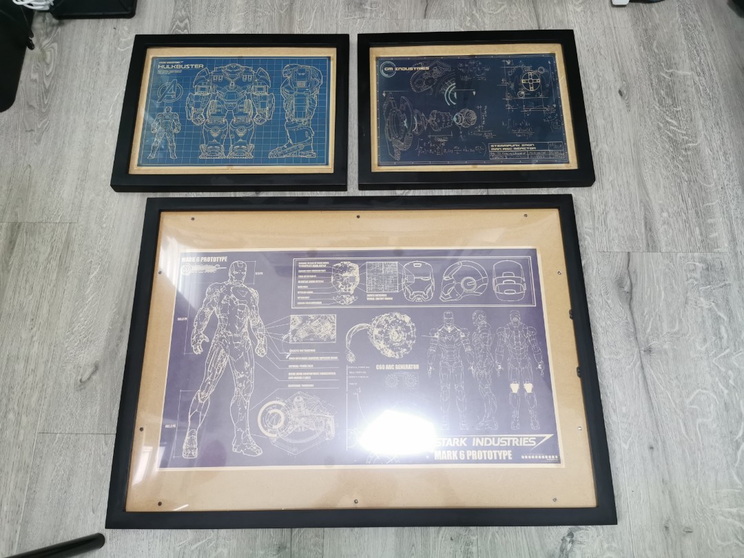 Iron Man Wall posters with frames, Furniture & Home Living, Home Decor ...