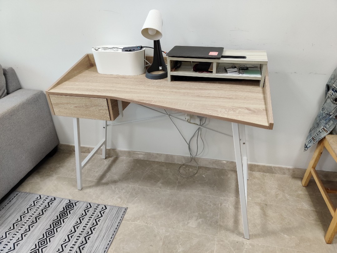 Light wood Work Desk / Study Table, Furniture & Home Living, Furniture ...
