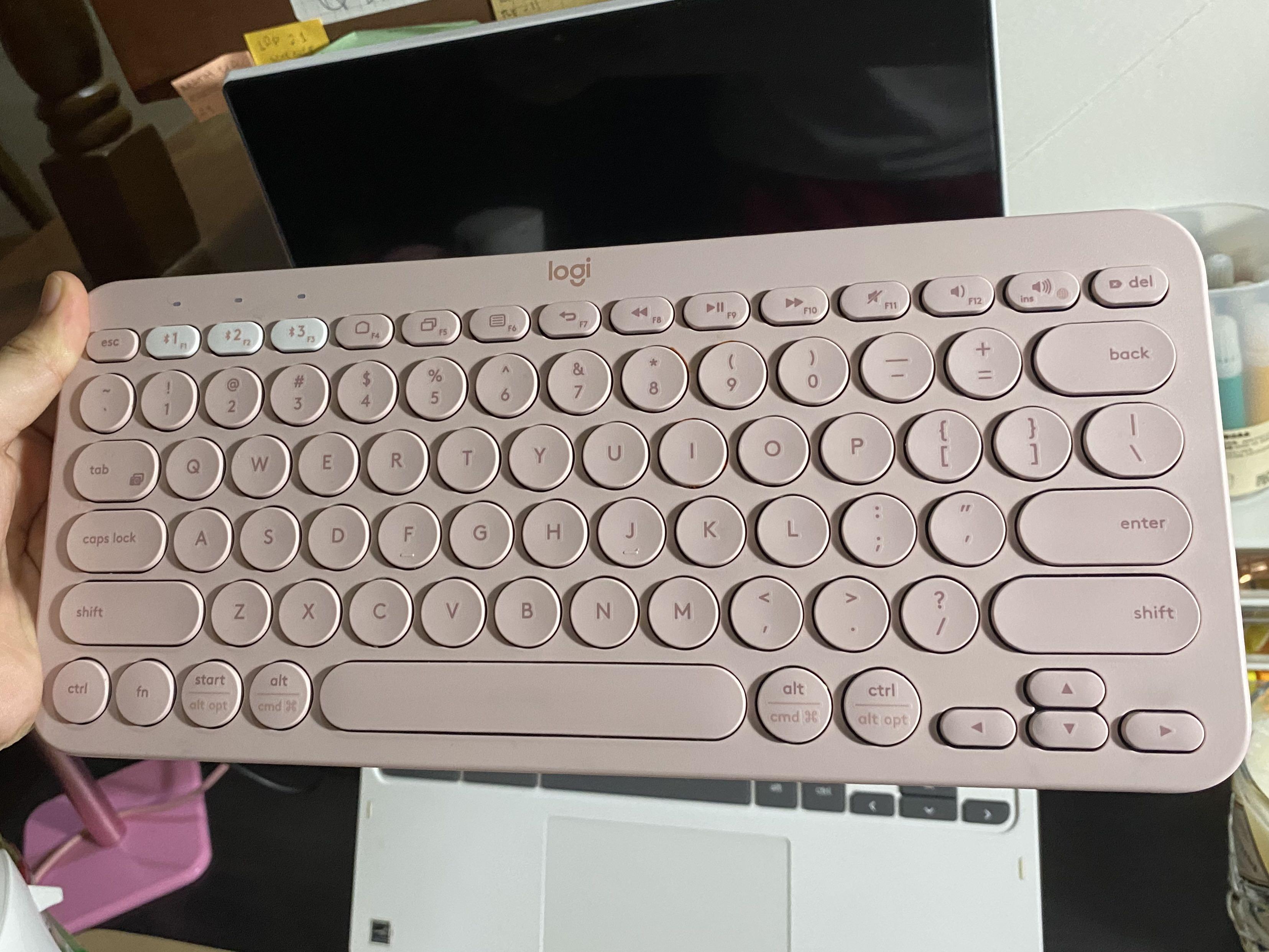 LOGITECH K380 WIRELESS BLUETOOTH PINK KEYBOARD, Computers & Tech, Parts ...