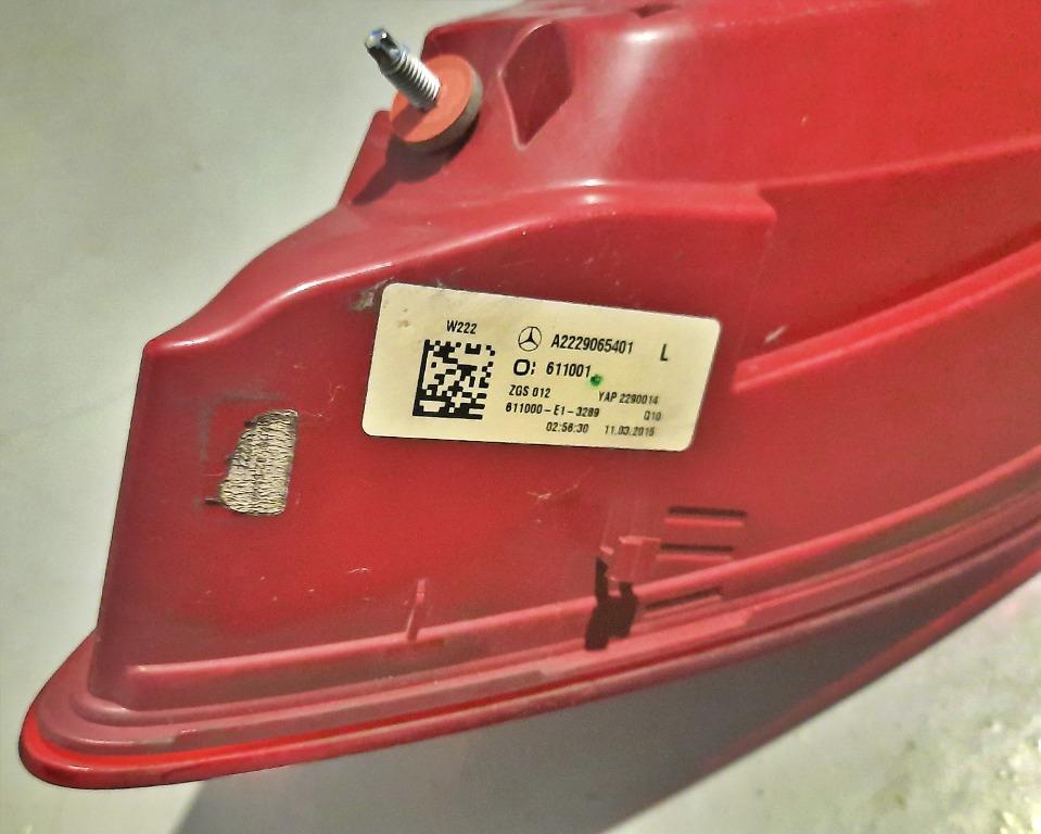 Mercedes Benz W222 S63 AMG LED Tail Light Left A2229065401, Auto ...