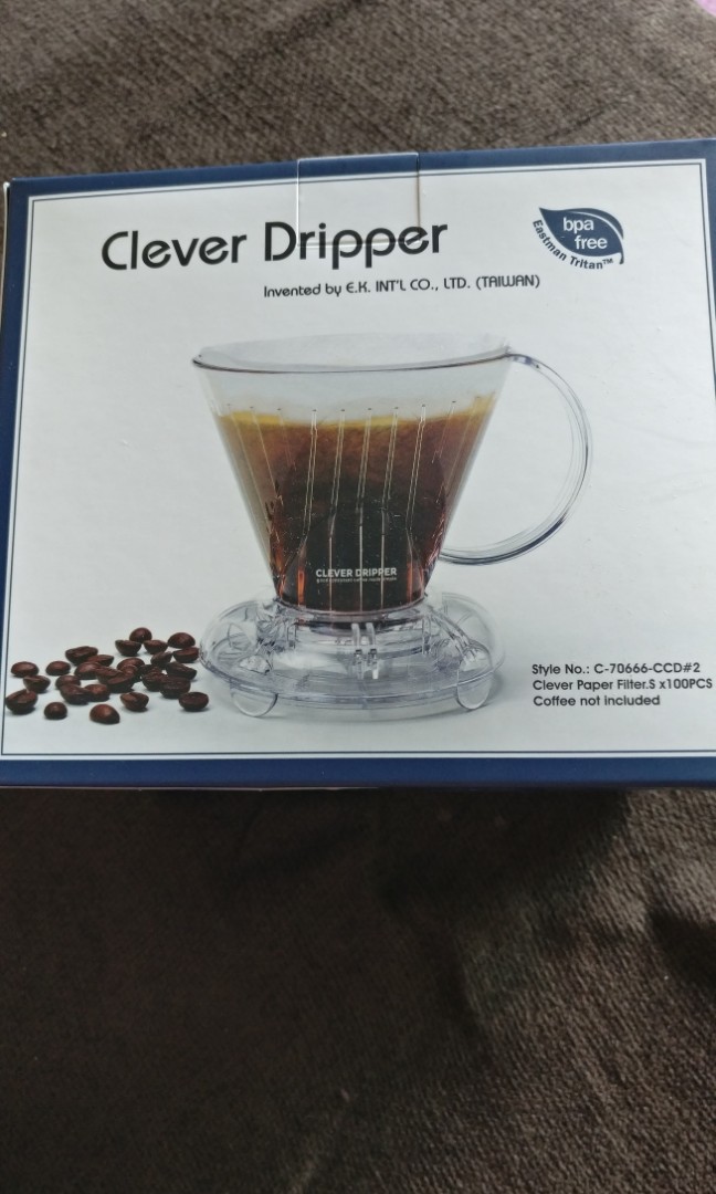 NEW clever dripper filter drip coffee with 100 paper filters, TV & Home ...