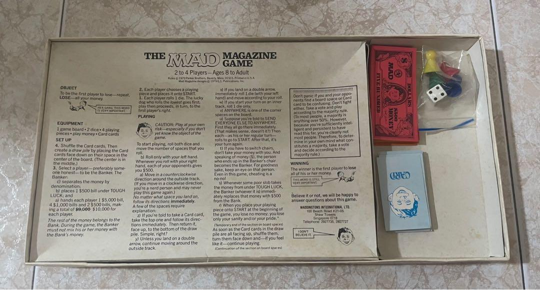 Old school board game: The MAD Magazine Game, Hobbies & Toys ...
