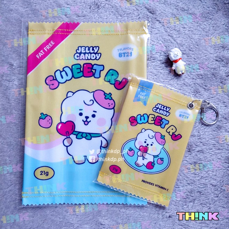 ON HAND Jelly Candy Pouch Cooky Chimmy Tata RJ Cooky ( bts rm jin ...