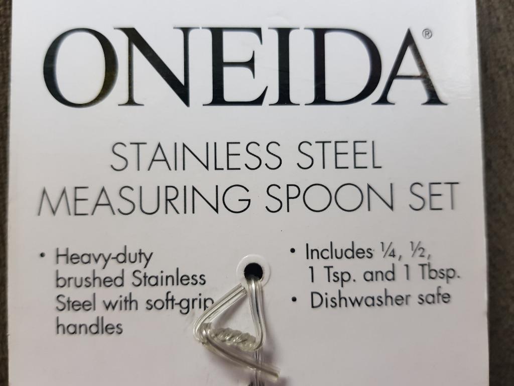 ONEIDA Stainless Steel Measuring Spoon Set, Furniture & Home Living ...