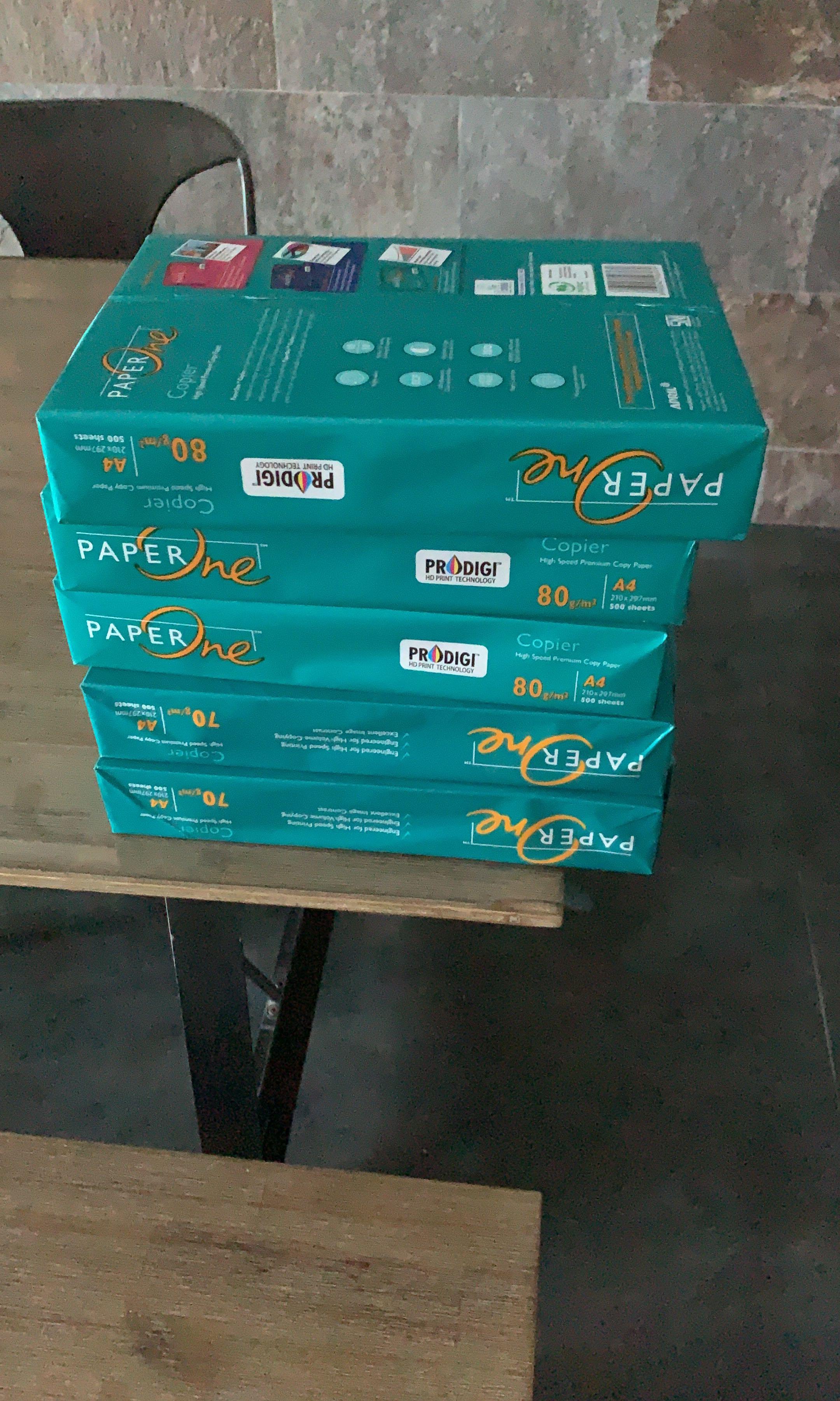 Paper One A4 70g/m High Speed Premium Copy Paper 500 sheets per ream, Hobbies & Toys, Stationery ...