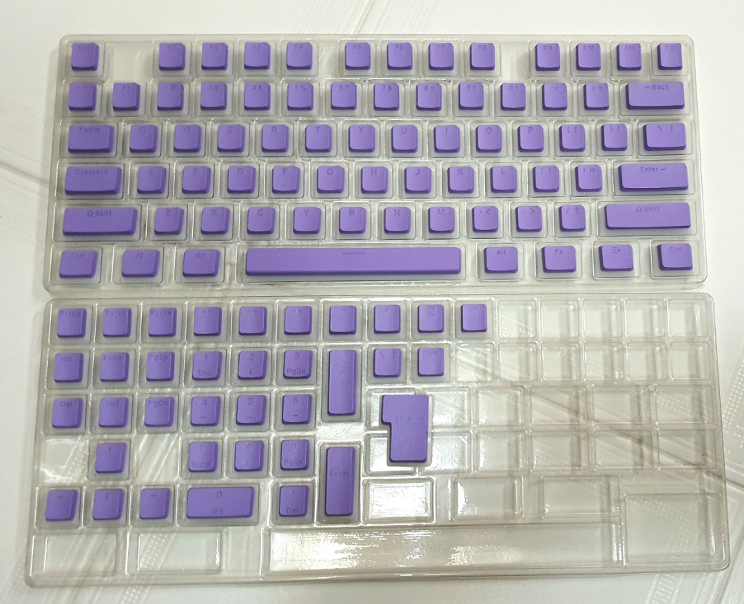 PBT Lavender Pudding Keycaps for Mechanical Keyboards, Computers & Tech ...