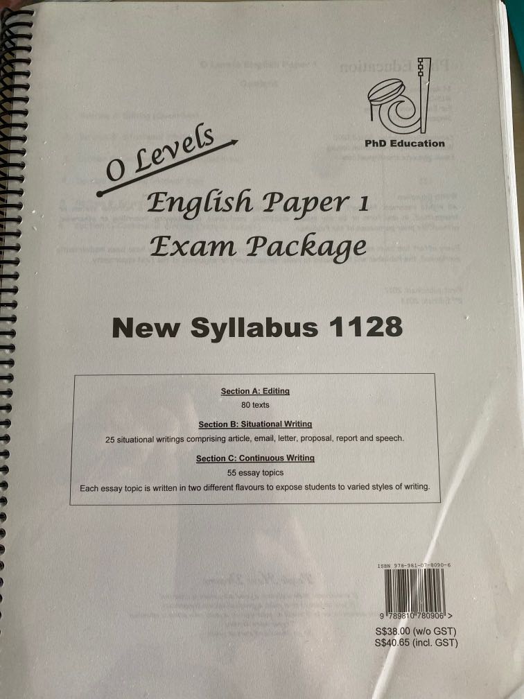 PHD Education- O Level English paper 1 package, Hobbies & Toys, Books ...