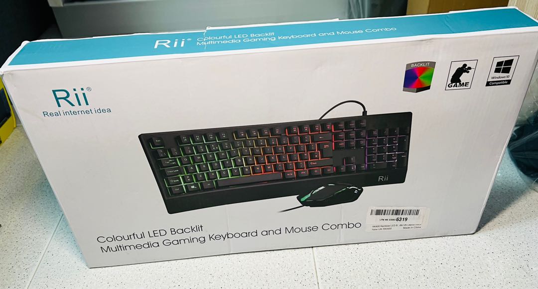 Rii RK400 RGB Gaming Keyboard and Mouse Combo, Computers & Tech, Parts ...