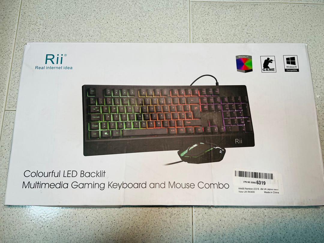 Rii RK400 RGB Gaming Keyboard and Mouse Combo, Computers & Tech, Parts ...