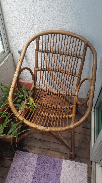 Rustic Rattan Chair (1 chairs for $67; 2 available), Furniture & Home ...