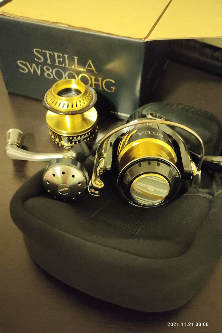Shimano Stella SW 8000HG with Extra SOM Spool, Sports Equipment ...