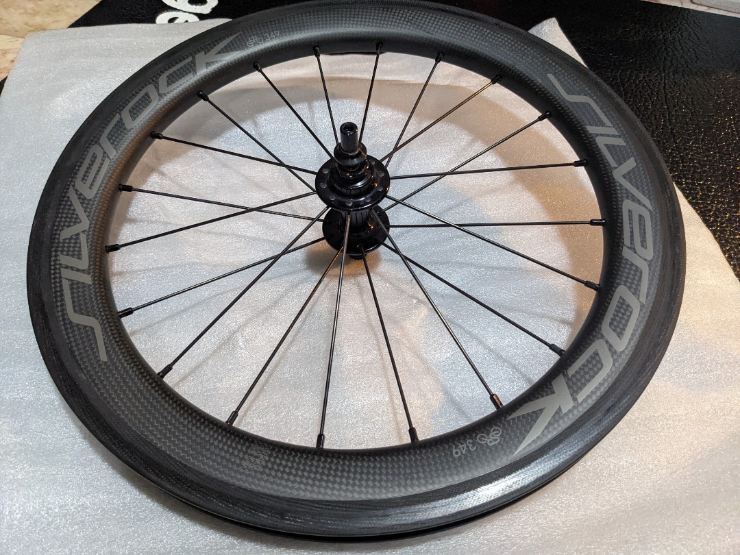 Silver rock carbon wheels for Brompton, Sports Equipment, Bicycles ...