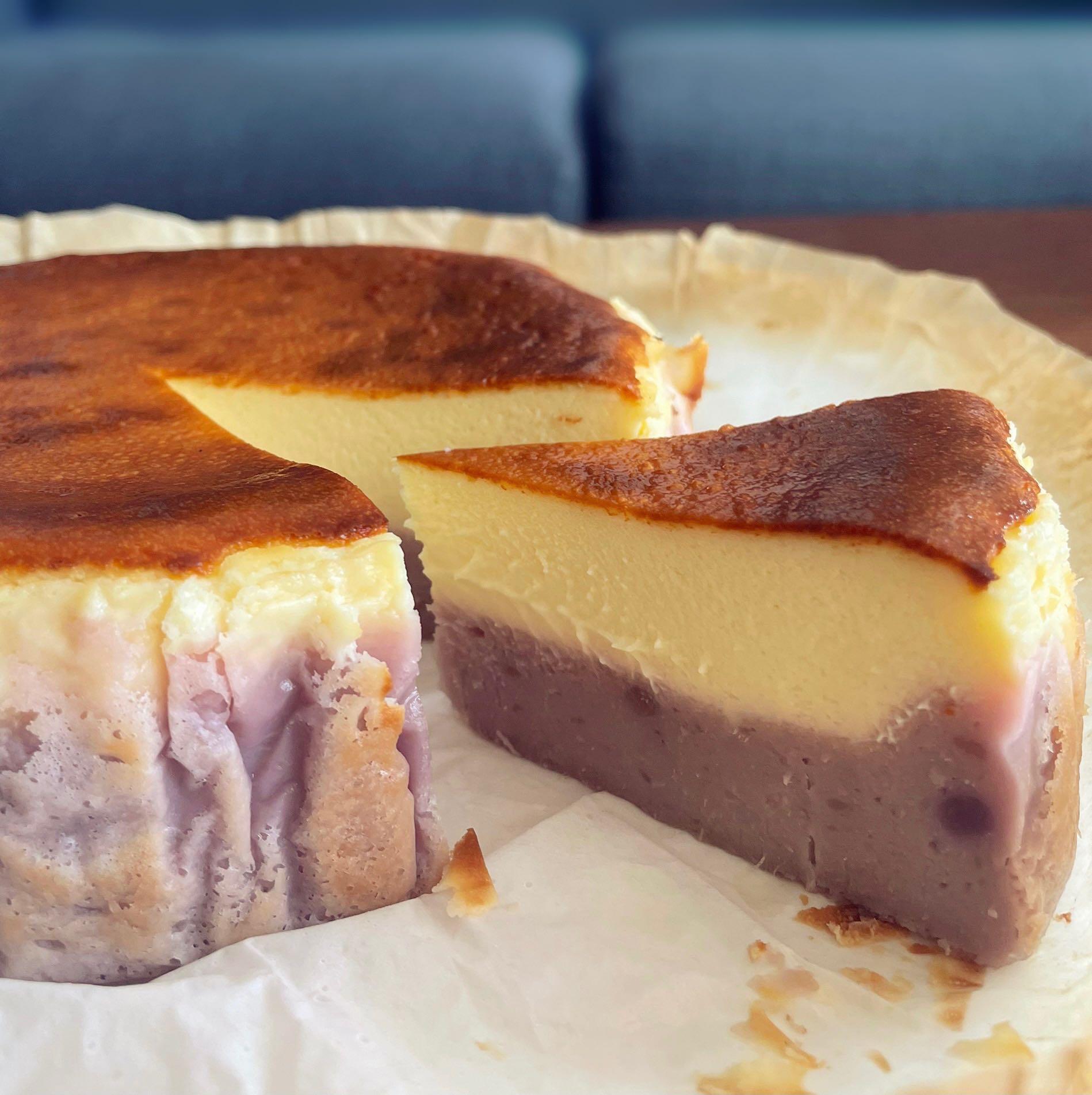 Taro Basque Burnt Cheesecake, Food & Drinks, Homemade Bakes on Carousell