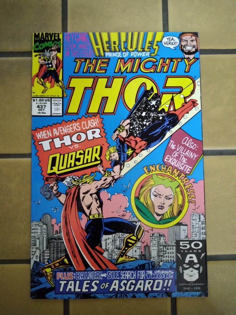 Thor #437 ( Ron Frenz - Cover Art ) Marvel Copper Age Issue, Hobbies & Toys, Books & Magazines ...