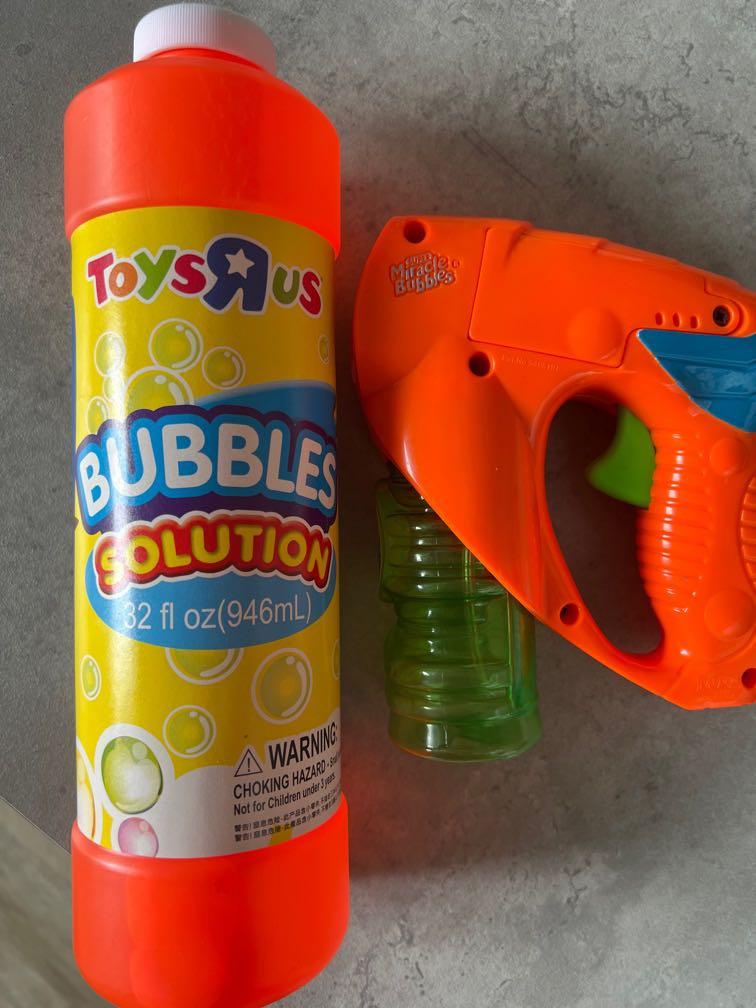Toy r us - super miracle bubbles gun & bubbles solution, Hobbies & Toys ...