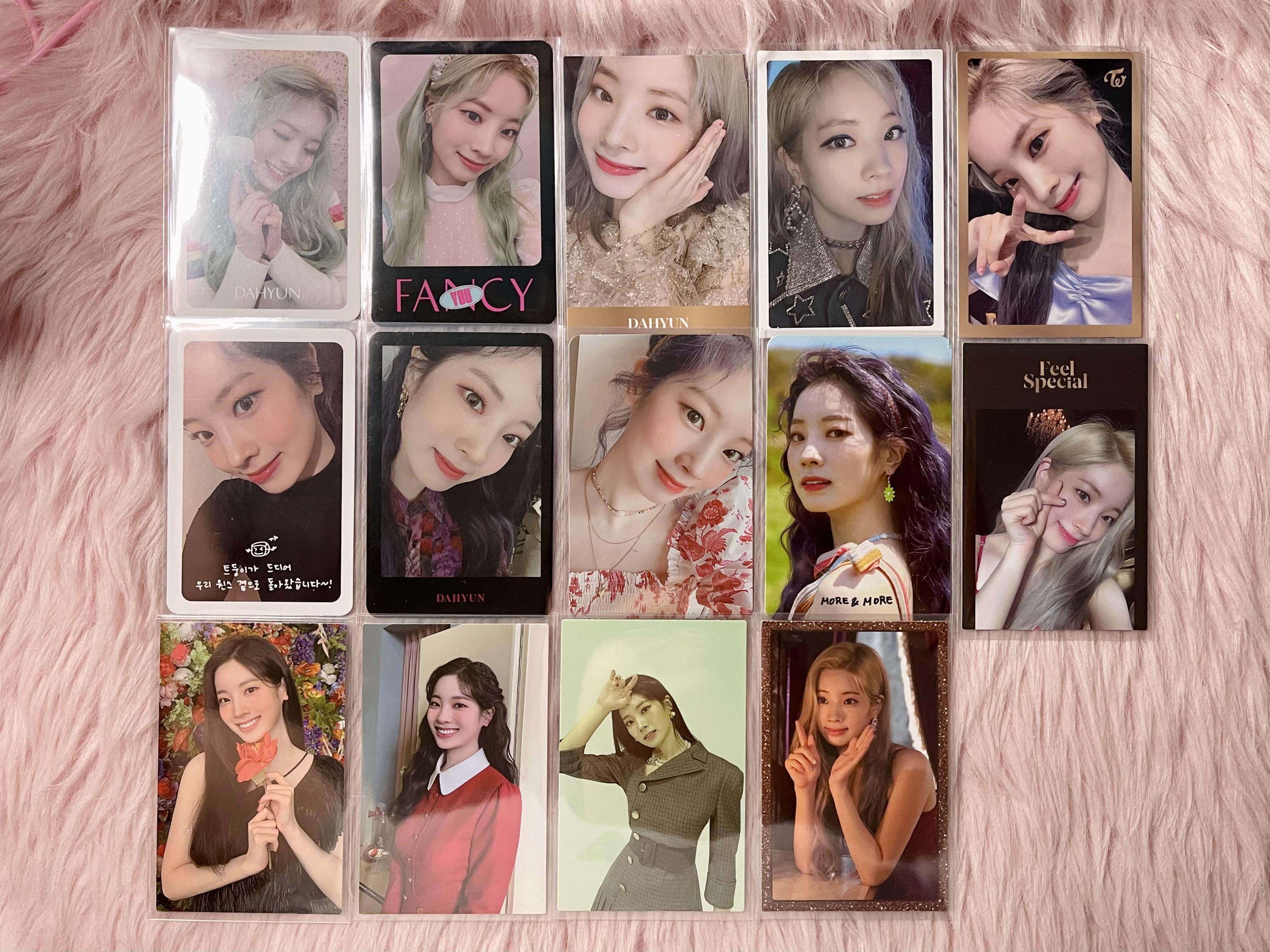 twice: dahyun photocards (fancy, feel special,more & more, eyes wide open and taste of love ...