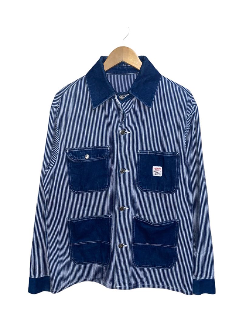 Vintage Pointer Sashiko Boro Denim Hickory Chore Jacket Made in Usa, Men's Fashion, Coats ...