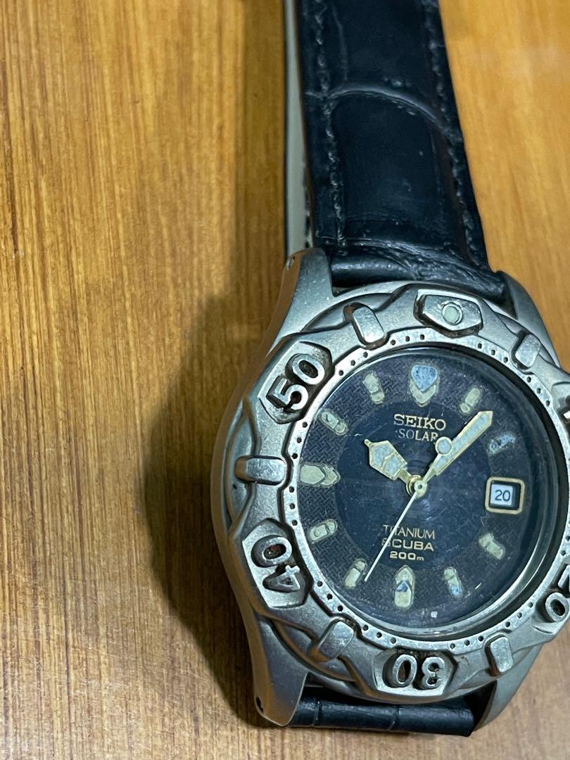 Vintage Seiko Titanium Watch, Men's Fashion, Watches & Accessories ...