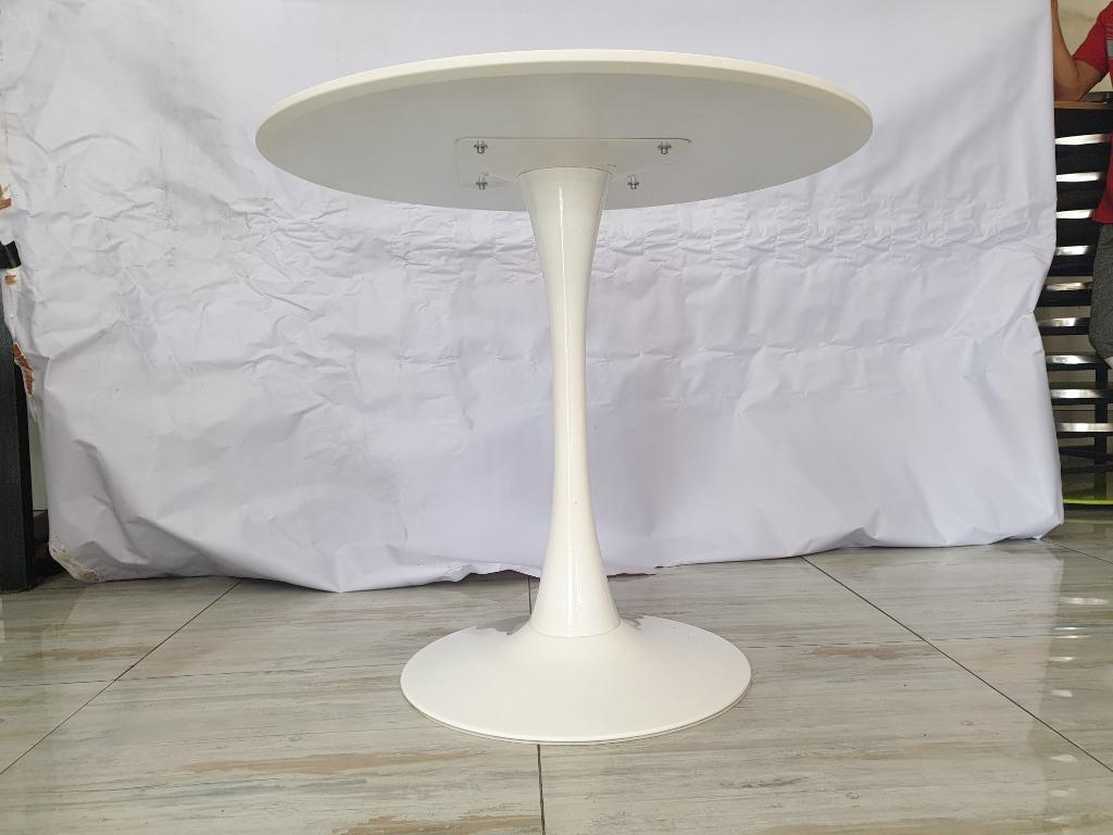 Ergodynamic WT-80R White Round Table 80cm Diameter, Pantry Table, Caffe ...