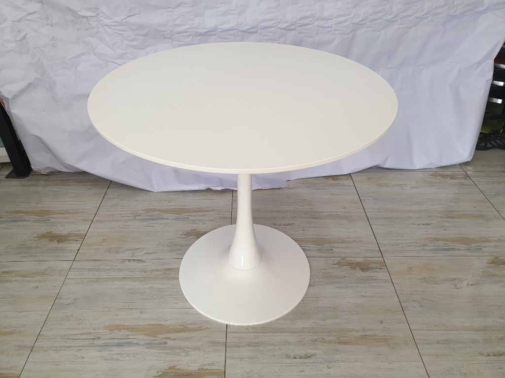 Ergodynamic WT-80R White Round Table 80cm Diameter, Pantry Table, Caffe ...