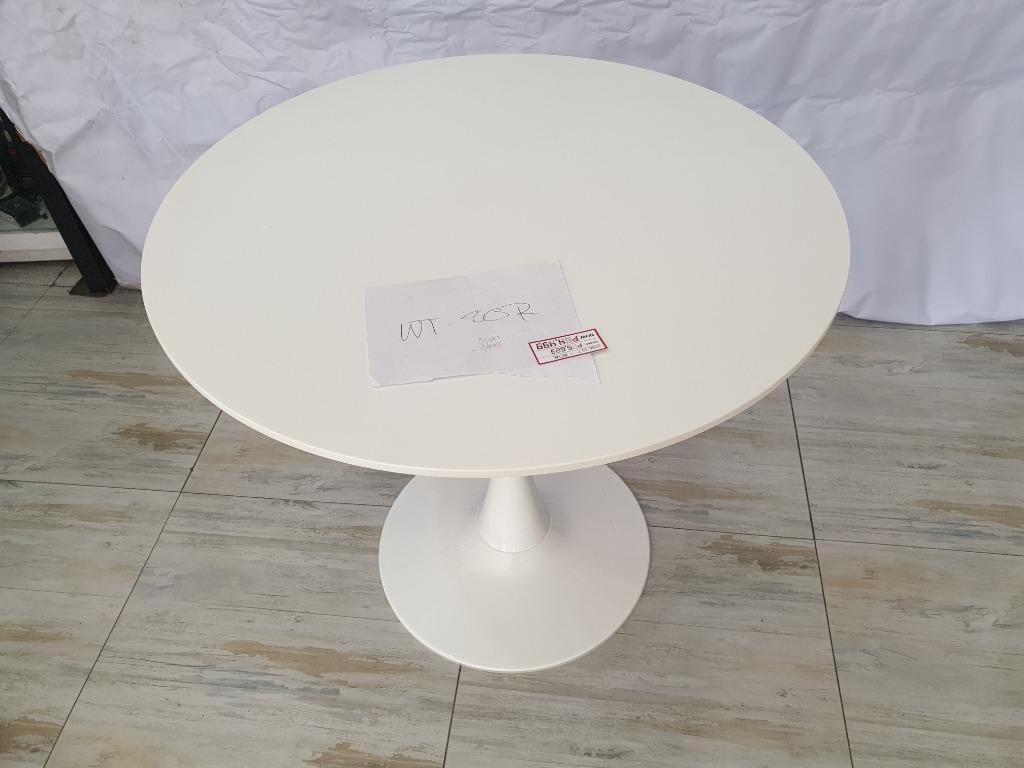 Ergodynamic WT-80R White Round Table 80cm Diameter, Pantry Table, Caffe ...