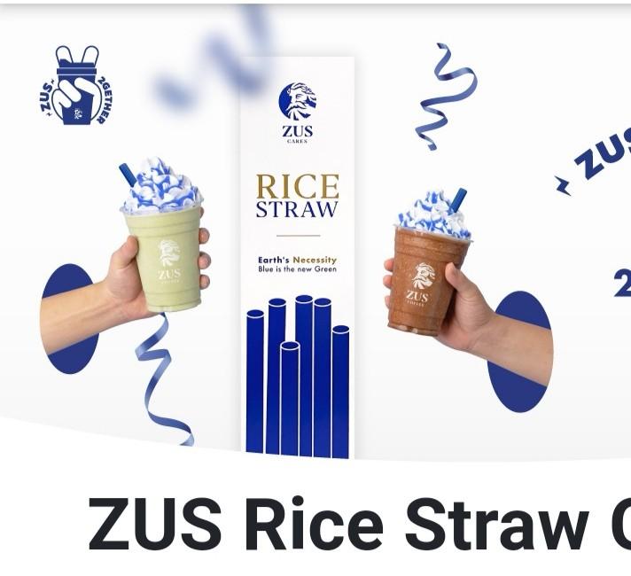 Zus coffee rice straw (1box contains 8 straws), Furniture & Home Living ...