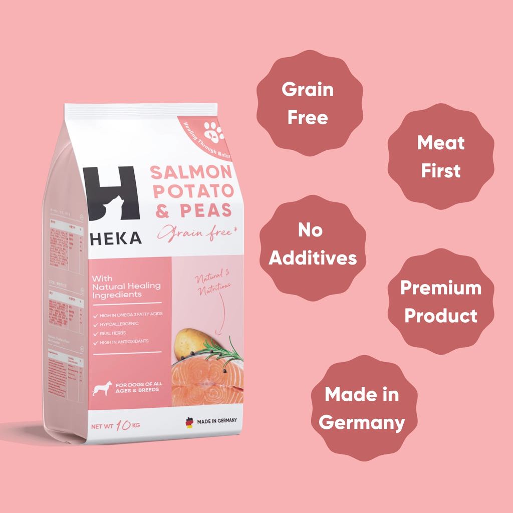 (10kg) Heka Salmon Potato & Peas Kibbles, Pet Supplies, Pet Food on ...