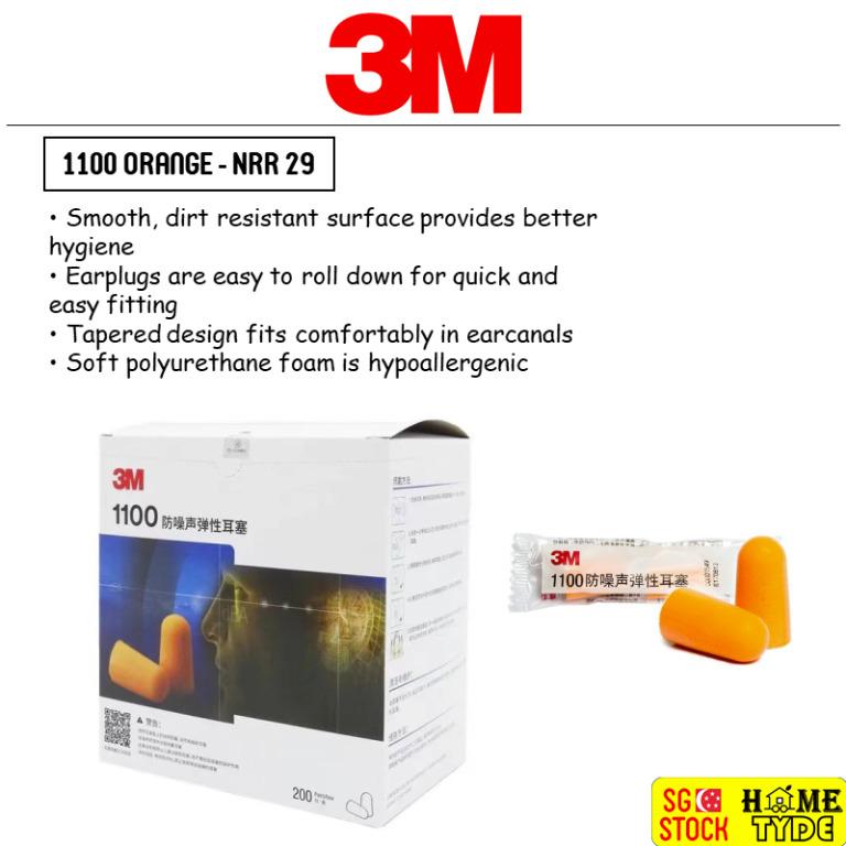 3M E-A-Rsoft Yellow Neons / 3M 1100 / Earplug / Soft Foam Ear Plug ...
