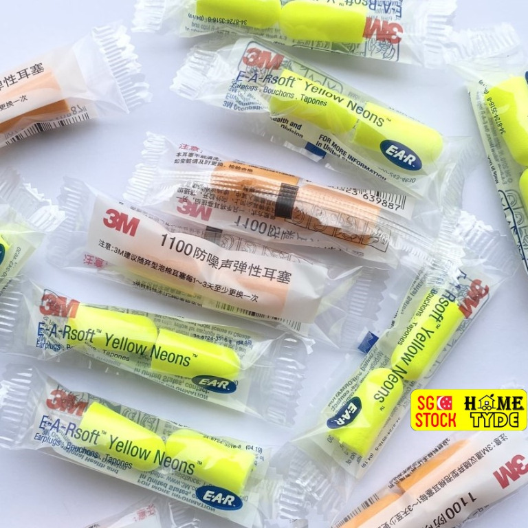 3M E-A-Rsoft Yellow Neons / 3M 1100 / Earplug / Soft Foam Ear Plug ...