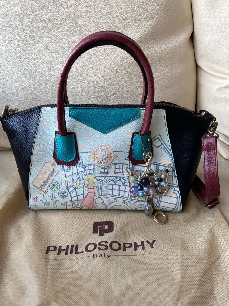 Authentic Philosophy Leather Handbag, Women's Fashion, Bags & Wallets ...