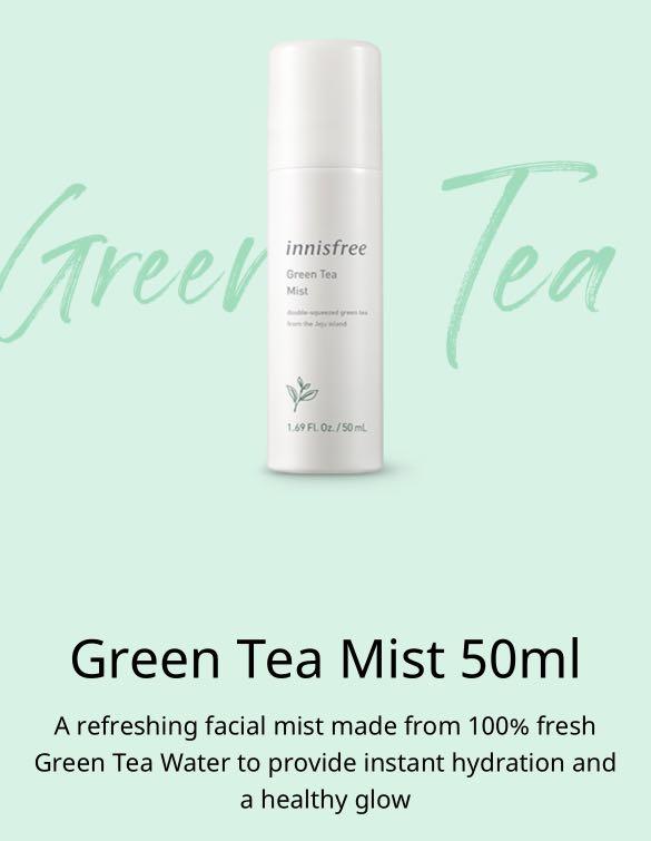 BNIB Innisfree Green Tea Face Mist 50ml, Beauty & Personal Care, Face ...
