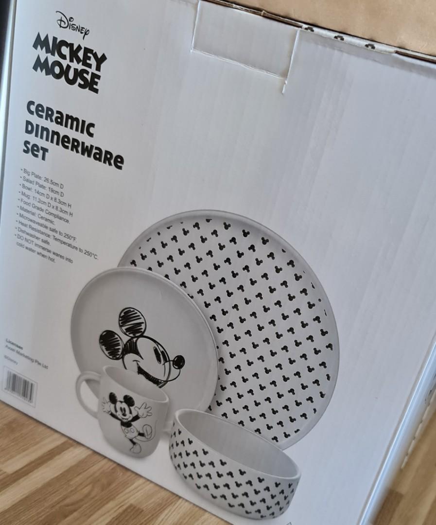 Disney Mickey Mouse ceramic dinnerware set, Furniture & Home Living ...