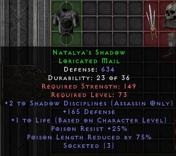 Diablo 2 Resurrected Natalya's Odium (Assassin Set Item), Video Gaming ...