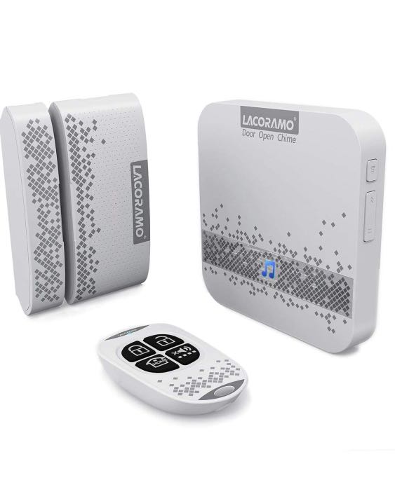 Door Sensor Chime With Remote, LACORAMO Wireless Door/Window Alarm With ...